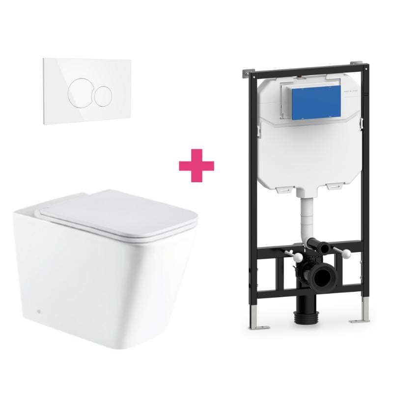 Wand-WC PISA Komplett-Set, weiß – Welt der Bäder SL