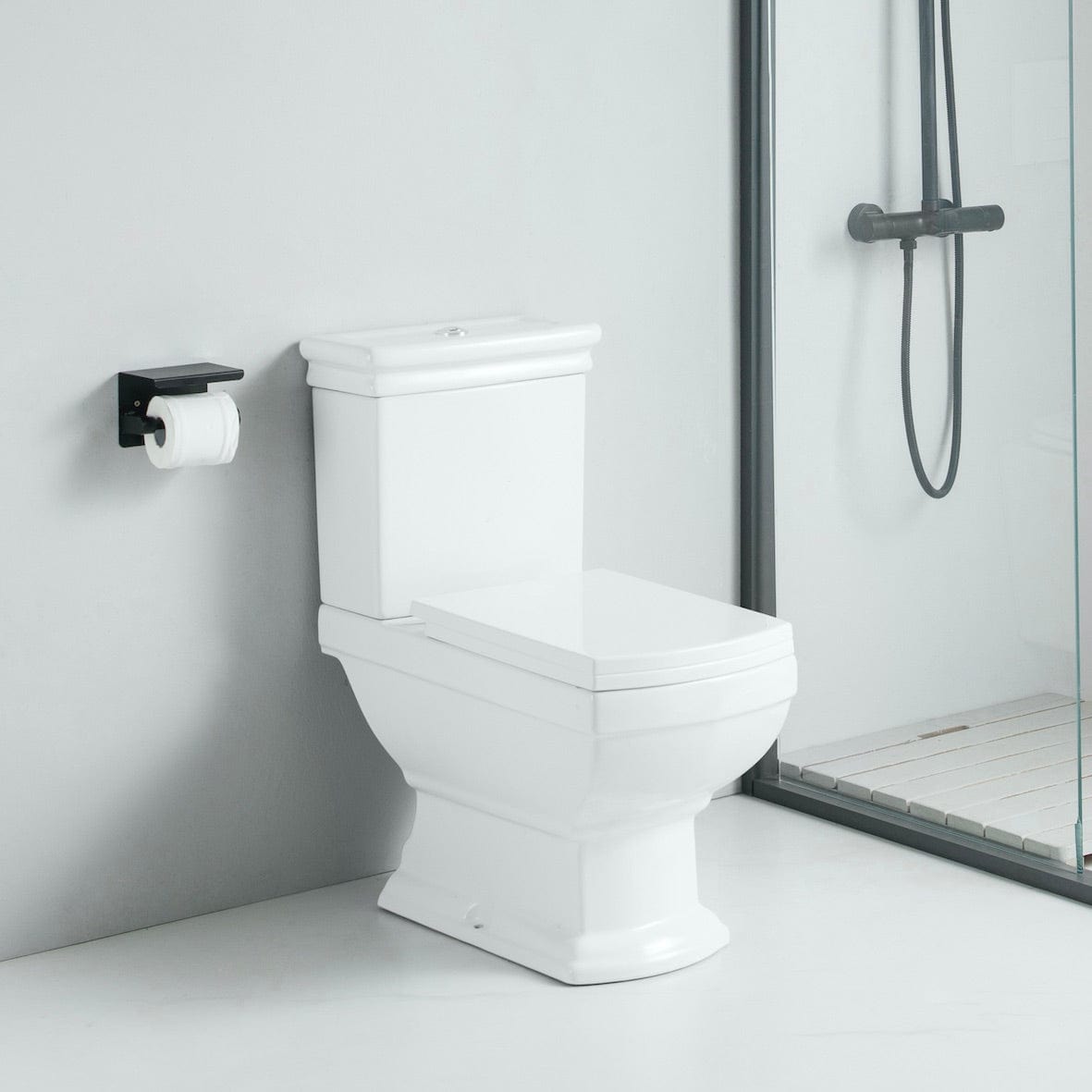 Klassisches Stand-WC, Keramik, MADRY mit Spühlkasten – Badshop: Welt ...